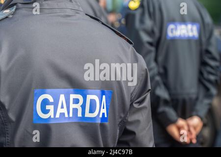 Members of Garda Siochana (Irish Police) patrol Dublin city center ...