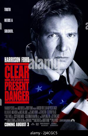 CLEAR AND PRESENT DANGER 1994 Paramount Pictures film with Harrison ...