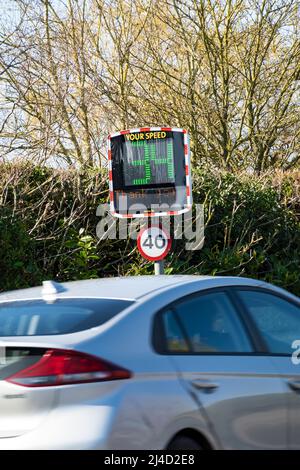 Electronic speed limit sign Stock Photo - Alamy