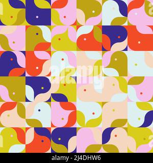 Scandi Art collage graphics pattern made with vector abstract forms and ...