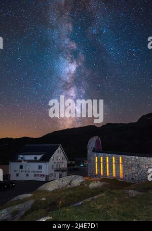 the milkyway in an august night Stock Photo - Alamy