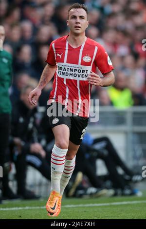 EINDHOVEN, NETHERLANDS - APRIL 14: Mario Gotze of PSV Eindhoven during ...
