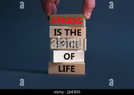 Stress spice of life symbol. Concept words Stress is the spice of life ...