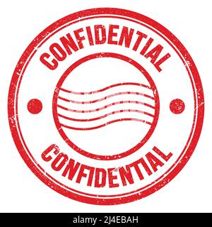 CONFIDENTIAL text written on red round vintage rubber stamp Stock Photo ...