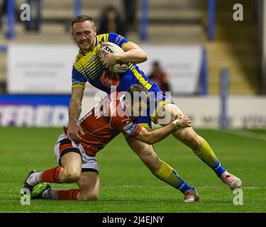 Ryan Brierley #1 of Salford Red Devils passes the ball during the ...