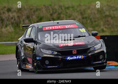 Jade Edwards in her Honda Civic Type R at the BTCC event at Thruxton in ...