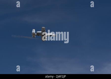 An A-10 Thunderbolt II assigned to the 66th Weapons Squadron (WPS) is ...