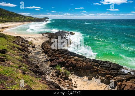 Champagne pools Fraser Island K'gari, signage and information board for ...