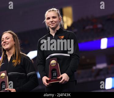 Fort Worth, TX, USA. 14th Apr, 2022. Utah's Jaylene Gilstrap performs ...