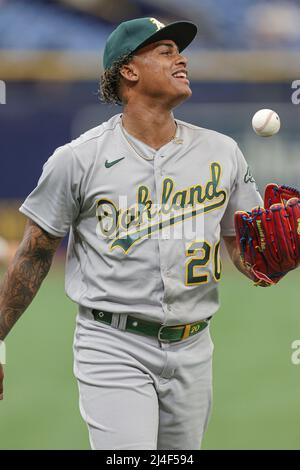 Oakland Athletics' Cristian Pache during a baseball game against the ...