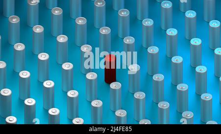 Dead Lithium Battery cell - electrical power supply of rechargeable ...