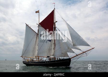 Swedish schooner Constantia at the start of the 2010 tall ships race ...
