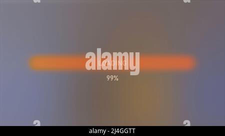 Loading process to complete. Motion. Futuristic loading screen with 0 ...