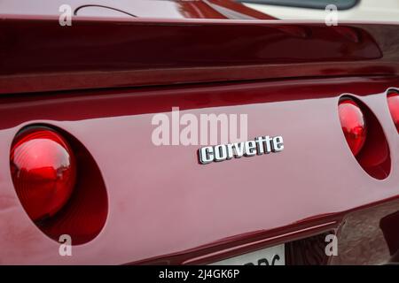 Rear view of 1981 Corvette Stingray C3, American Muscle Car Stock Photo ...