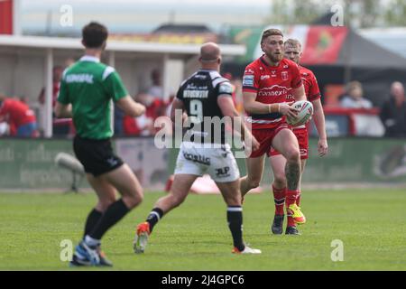 Ethan Ryan #23 of Hull KR celebrates his first try of the match Stock ...