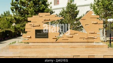 A sculptural work dedicated to prison camp, Museum KarLag park ...