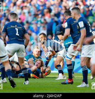 Jamison Gibson-Park of Leinster passes the ball during the BKT United ...