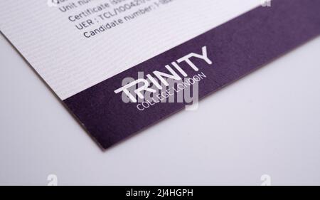 Trinity Secure English Language Tests SELT certificate close up photo ...