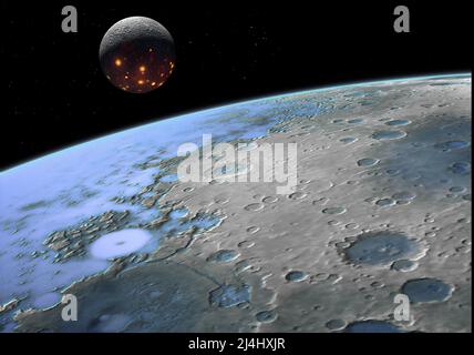 Artwork of the primordial Earth Stock Photo - Alamy