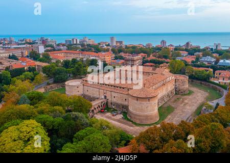 Aerial view of castle of Costance of the Sforzas in Pesaro, Italy Stock ...