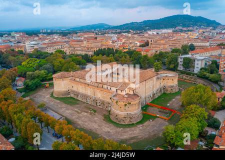 Aerial view of castle of Costance of the Sforzas in Pesaro, Italy Stock ...
