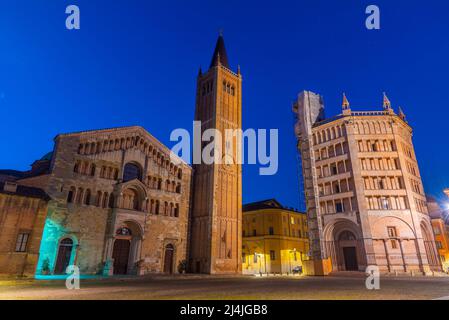 Sunrise view of the Cathedral of Parma in Italy Stock Photo - Alamy