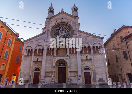 Sunrise view of the Cathedral of Modena in Italy Stock Photo - Alamy
