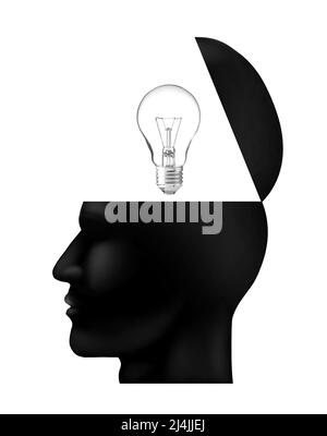 Open Your Mind Gold , Think concept ,head education intelligence ...