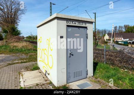 Railroad signal relay box Stock Photo - Alamy