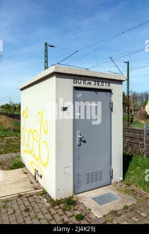 Railroad signal relay box Stock Photo - Alamy