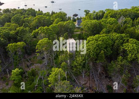 Elements of Fort Levett on Cushing Island, Portland, ME, USA Stock ...