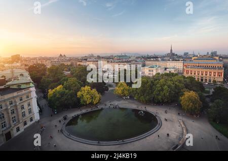 Aerial View Of Vienna City Skyline Stock Photo - Alamy