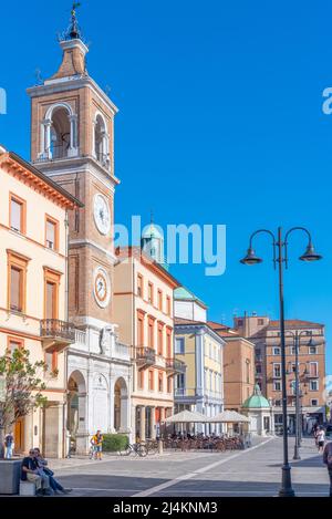 Rimini, Italy, September 2, 2021: View of a channel in the italian city ...