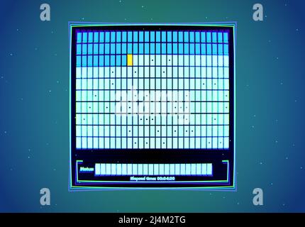 Glitch in retro computer system. Vector illustration of distorted 90s ...