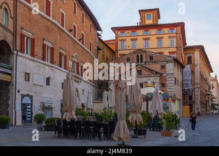 Corso Pietro Vannucci in the old town centre, Perugia, Umbria, Italy ...