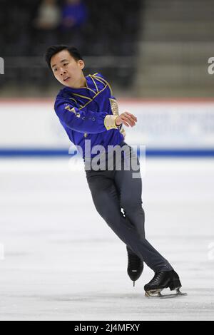 WESLEY CHIU (CAN) during Men Practice, at the ISU Grand Prix of Figure ...