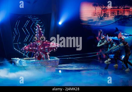 Cologne, Germany. 16th Apr, 2022. The character "The Starfish" is on ...
