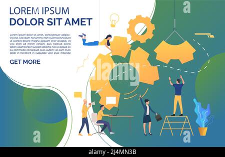Team building brochure template. Teamwork. Flyer, booklet, leaflet ...