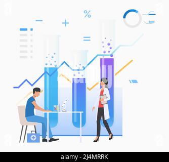 Test tubes infographic chart design template Stock Vector Image & Art ...