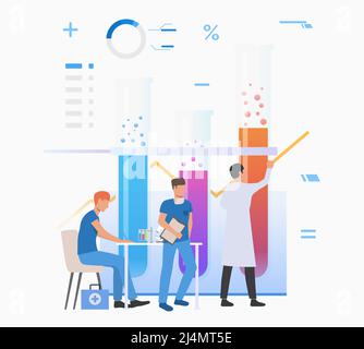 Test tubes infographic chart design template Stock Vector Image & Art ...