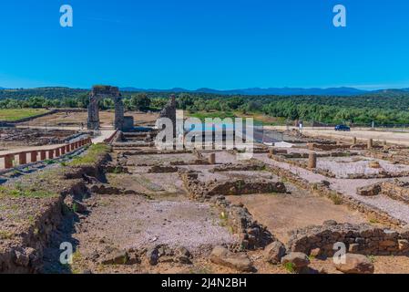 Ruins of roman town Caparra in Spain Stock Photo - Alamy