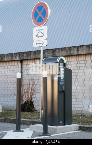 An electric car charging station by Engie / EVBox operated by ...