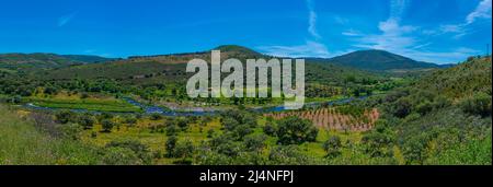 Landscape of Alagon river in Spain Stock Photo - Alamy