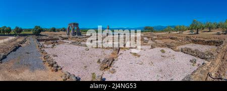 Ruins of roman town Caparra in Spain Stock Photo - Alamy