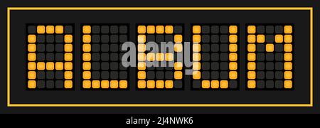 Orange color led in word relief on black background Stock Vector Image ...