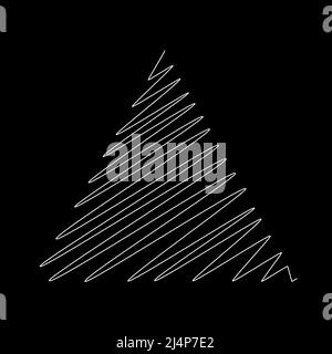 Triangle freehand drawing, handdrawn scribble, doodle, sketch shape ...