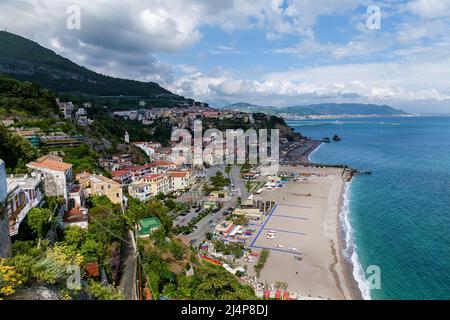 Architecture, landscapes and beaches of the city of Maiori on the ...