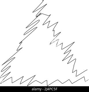 Triangle freehand drawing, handdrawn scribble, doodle, sketch shape ...