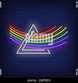 LGBT rainbow going through prism neon sign Stock Vector Image & Art - Alamy