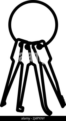 Lockpick Icon. Editable Bold Outline With Color Fill Design. Vector ...